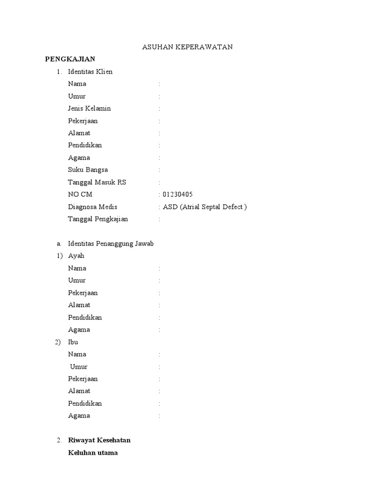Askep Atrial Septal Defect | PDF