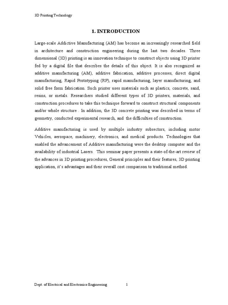 3 D Printing Technology | PDF | 3 D Printing | 3 D Computer Graphics