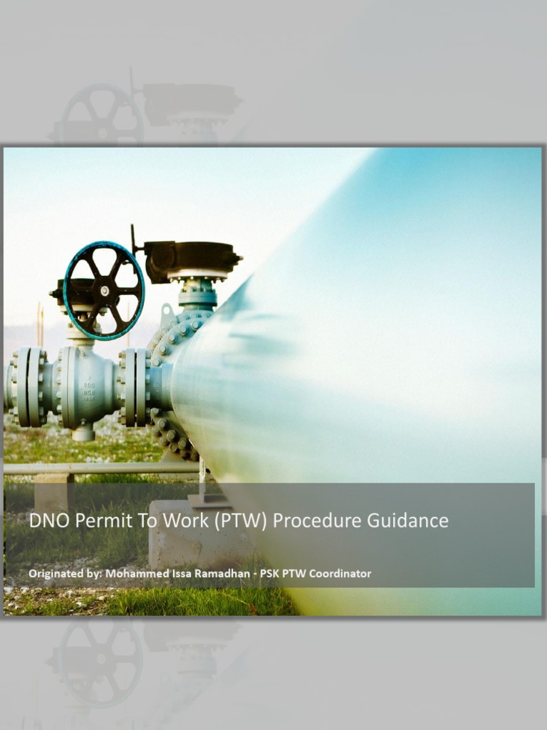 DNO Permit To Work (PTW) Procedure Guidance | PDF | Crane (Machine ...