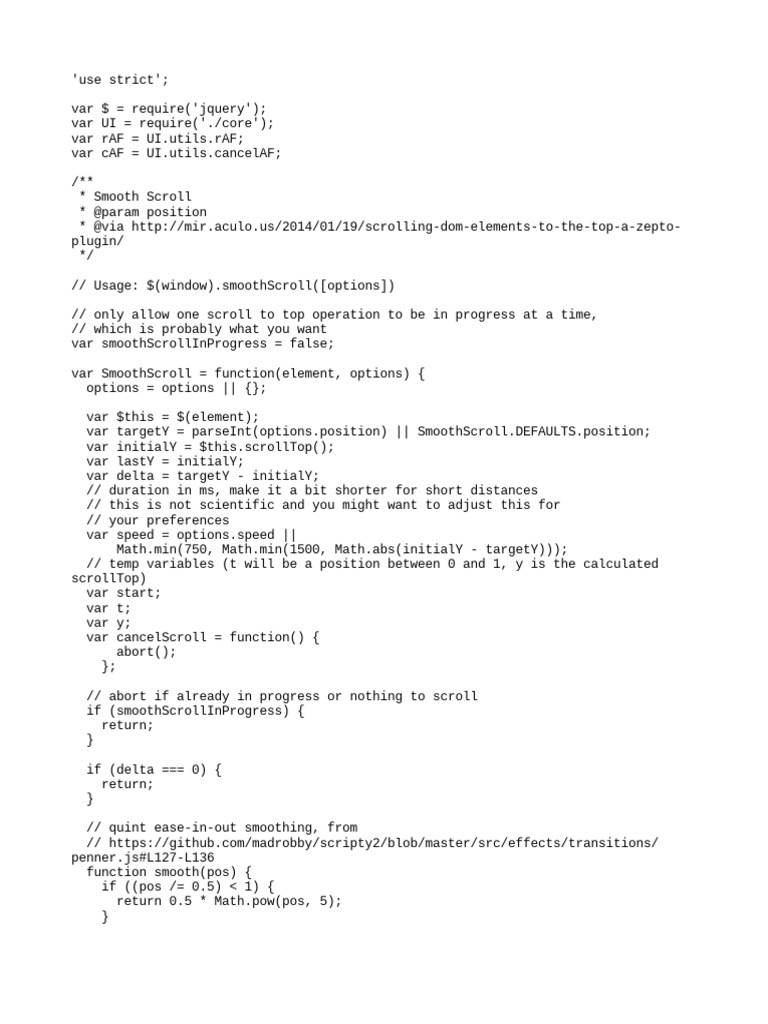 Ui - Smooth Scroll | PDF
