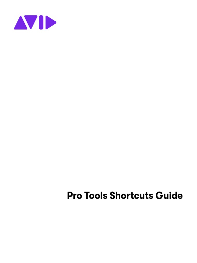 Pro Tools Shortcuts | PDF | Computer Keyboard | Keyboard Shortcut