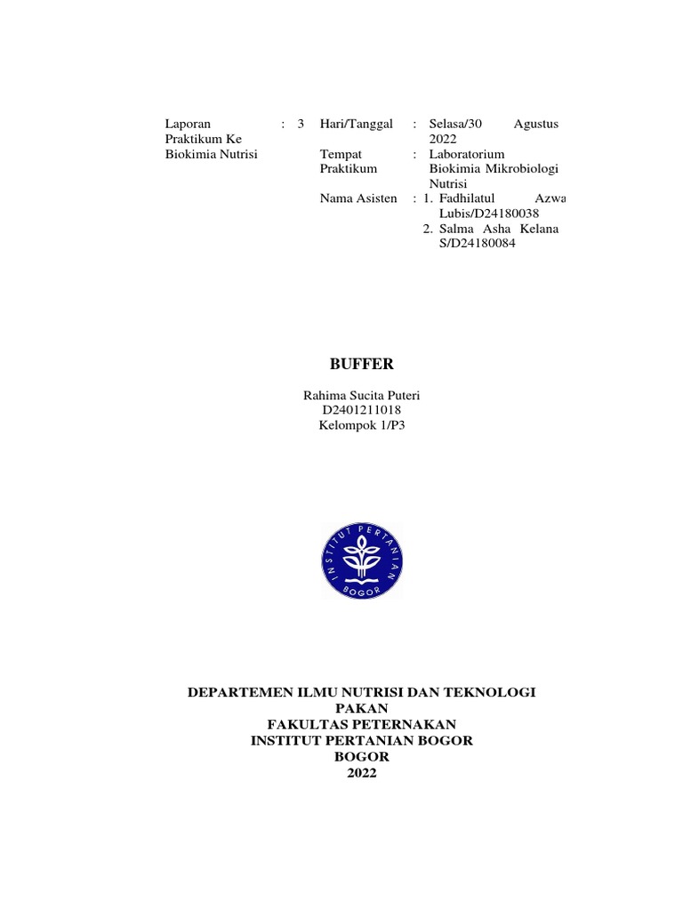 Laporan Praktikum Buffer | PDF