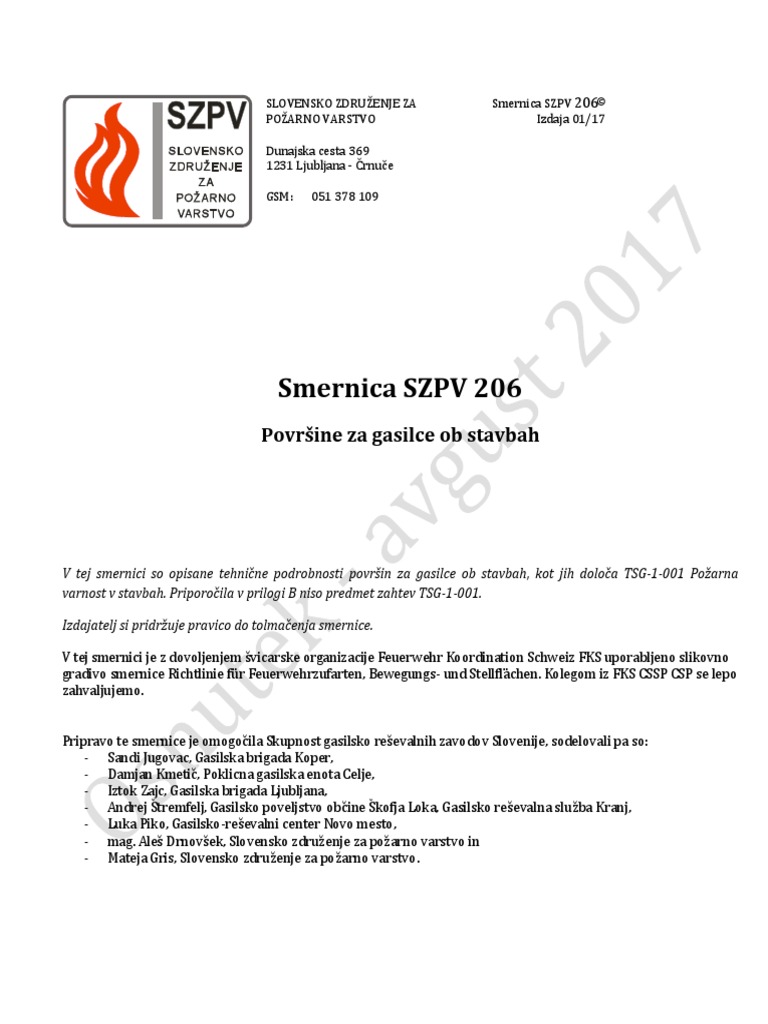 Smernice SZPV-206 Avgust-2017 | PDF