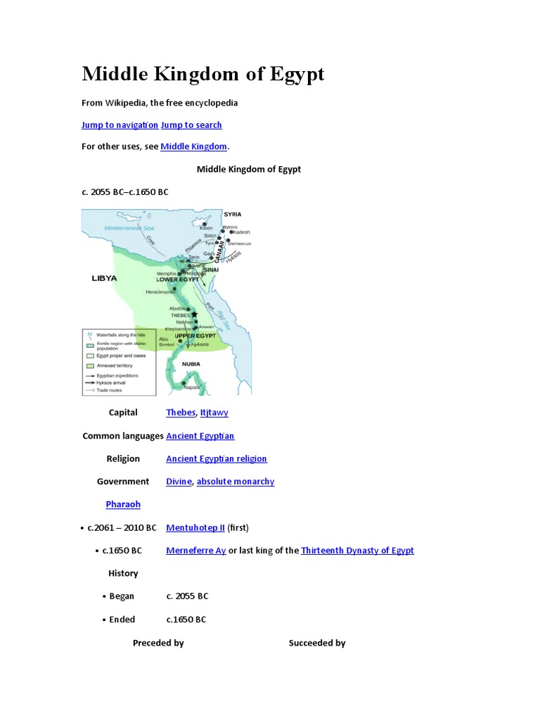 Middle Kingdom of Egypt | PDF