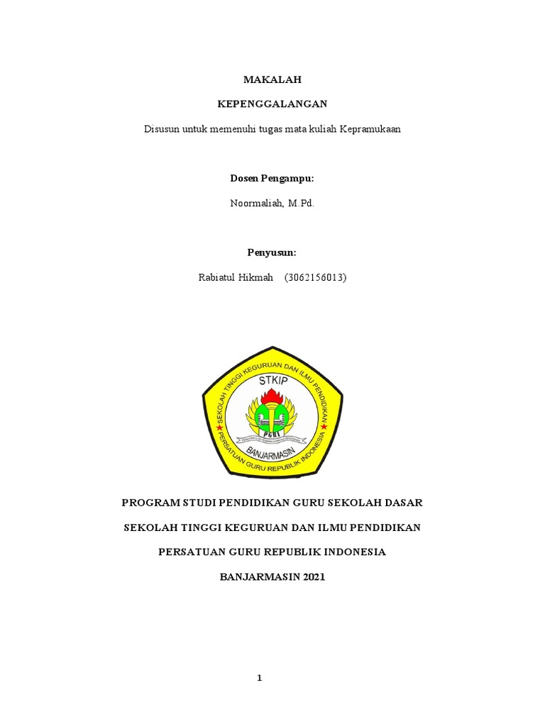 Makalah Kepramukaan Kel.10 | PDF