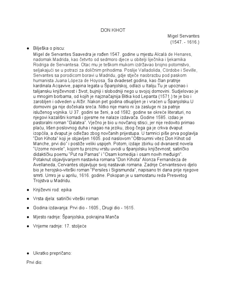 Don Kihot | PDF