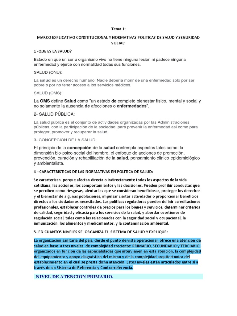 Tema 1 Mapa Conceptual Pdf Valores Hospital