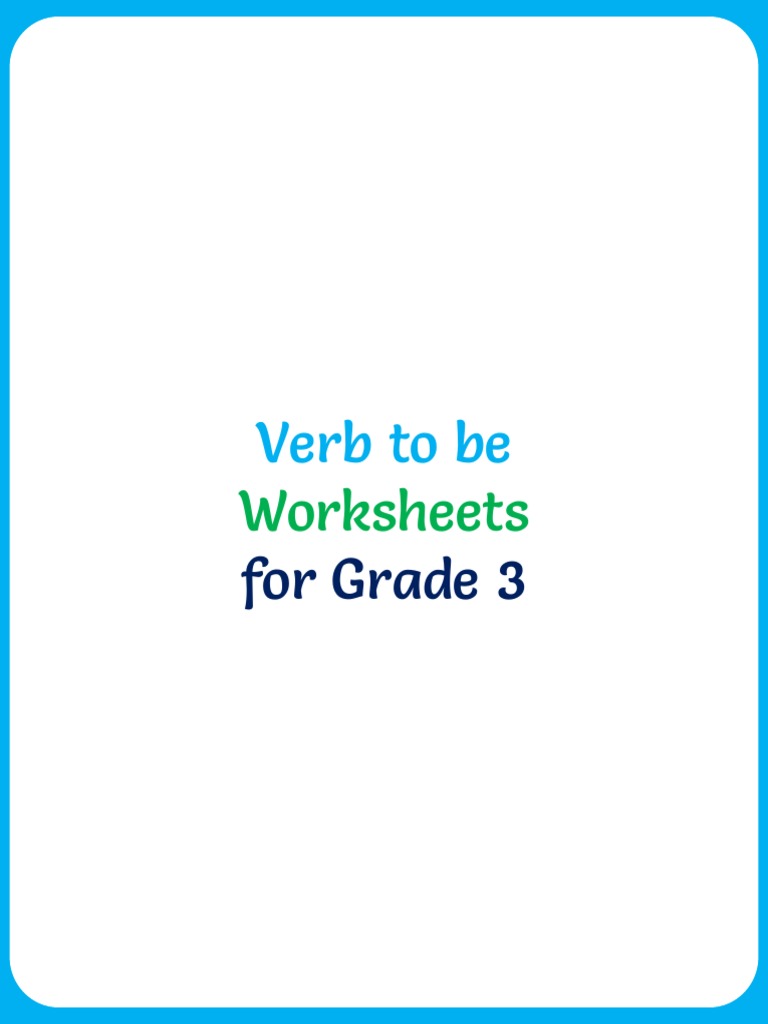 Verb To Be Worksheets Rel 5 | PDF