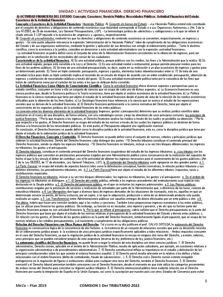 DTyF UNIF TOT UN 1 A 7 Nvo (Man+Vid+PPs) | PDF | Presupuesto | Estado ...