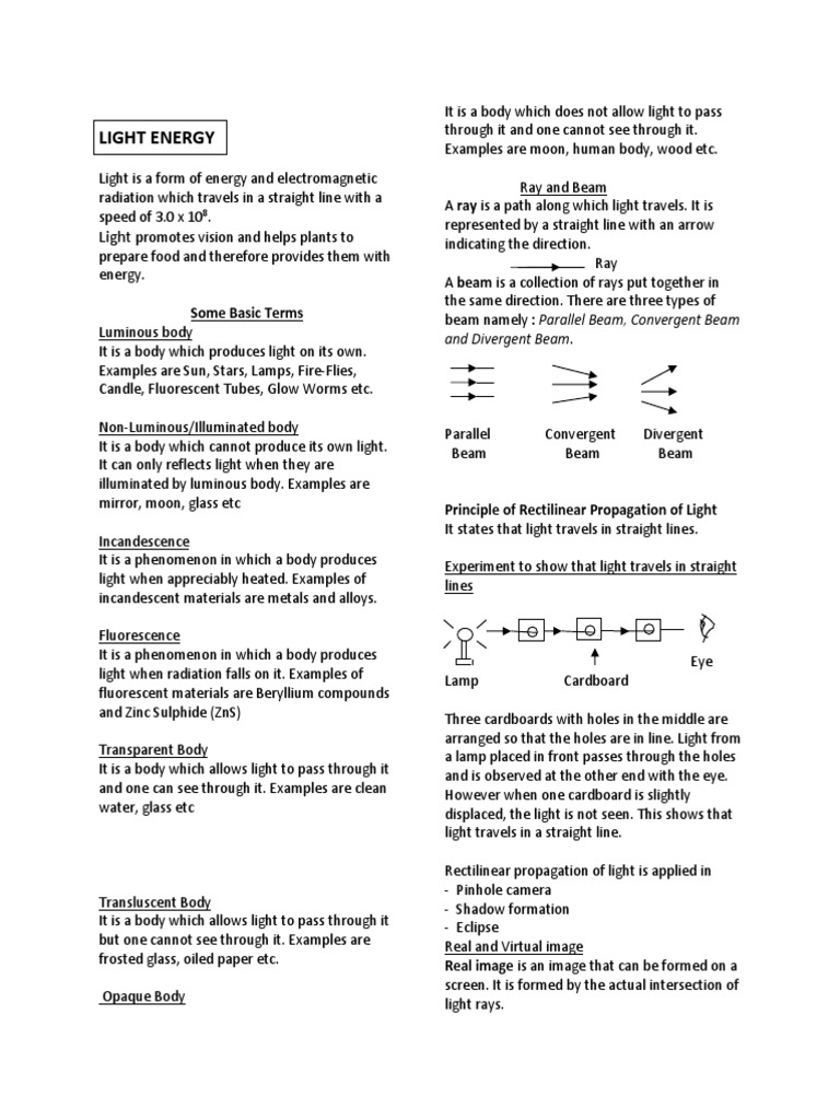 Light Energy | PDF | Solar Eclipse | Shadow
