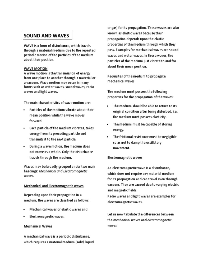 Sound and Waves | PDF | Waves | Sound