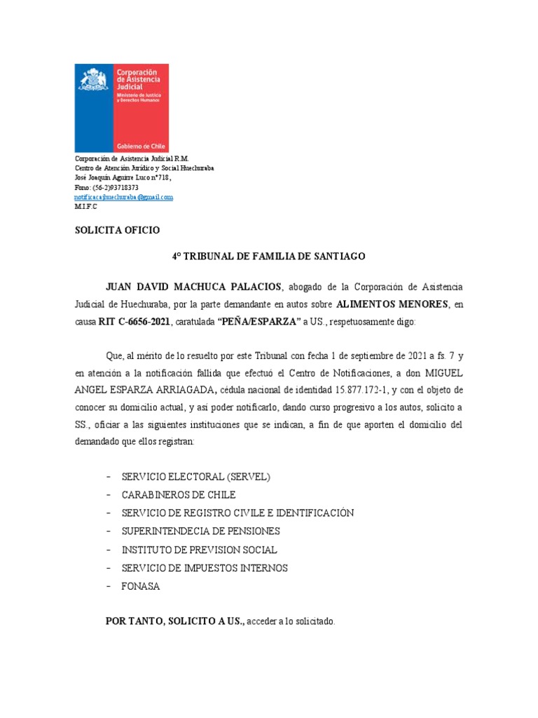 Solicita Oficio | PDF