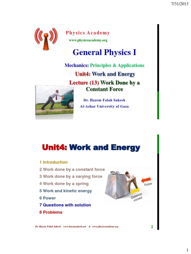 Work and Energy | PDF