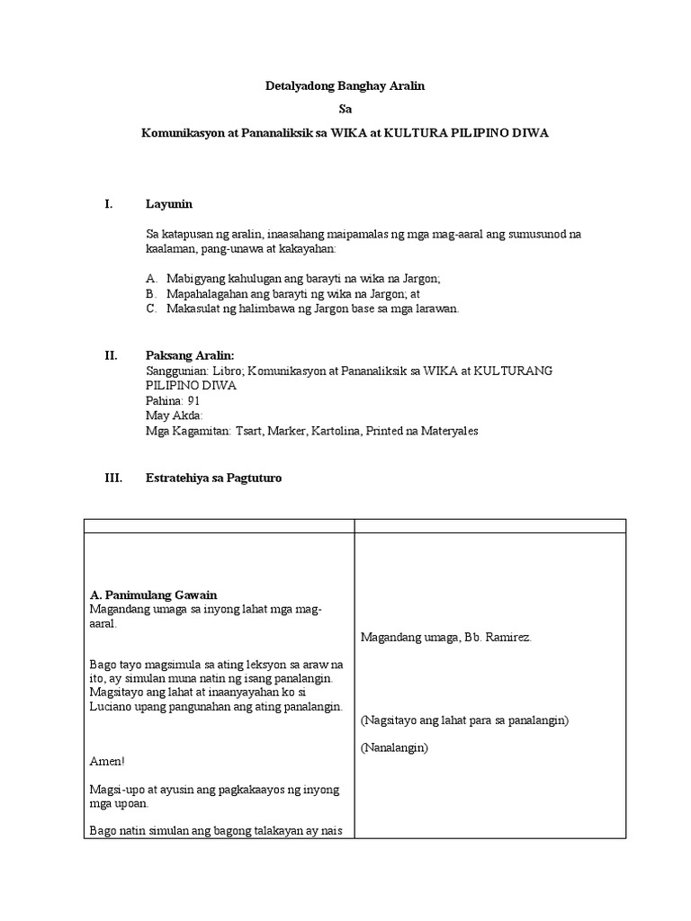 Filipino 11 Jargon | PDF