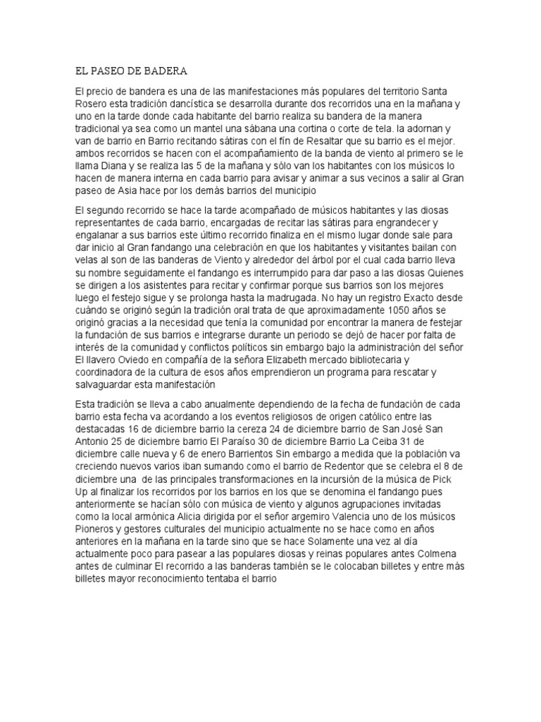 El Paseo de Badera HC | PDF