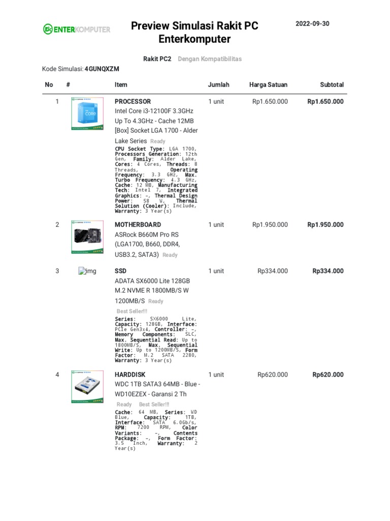 Simulasi Rakit PC2 - Enterkomputer Jual Beli Online Komputer Rakit PC ...