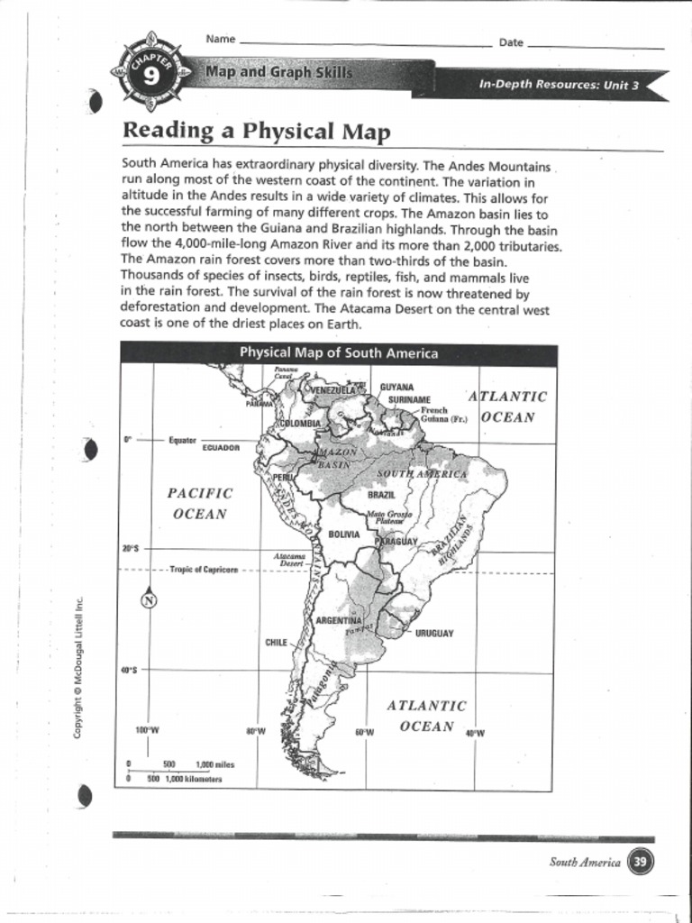 South America Physical Geography Guide | PDF | South America | Central ...