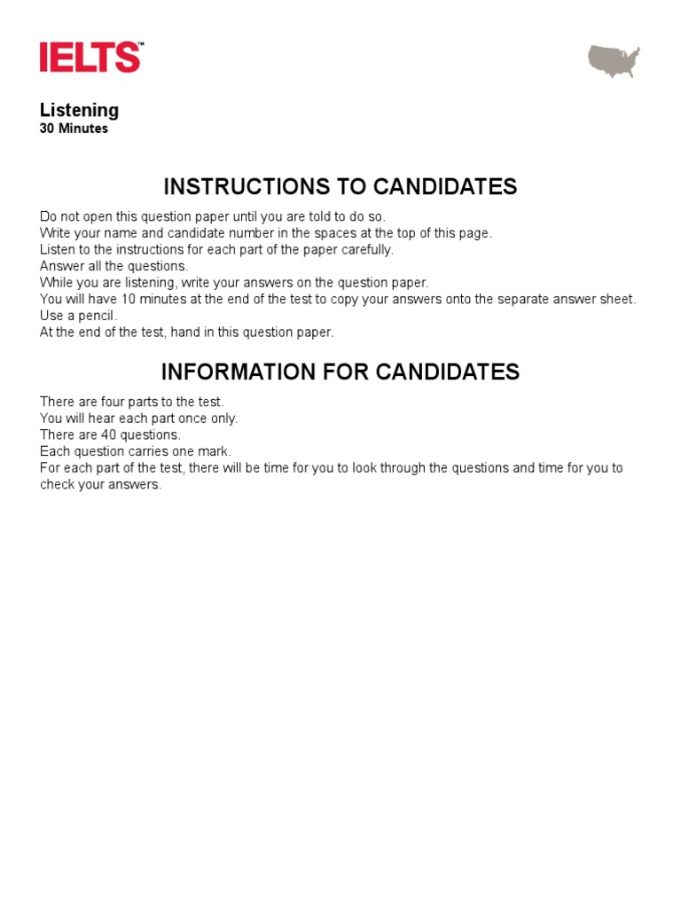 Ielts Usa Practice Listening Test | PDF | International English ...