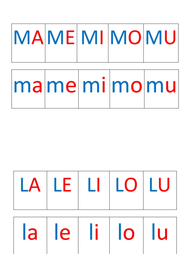 Silabas M P S T L | PDF