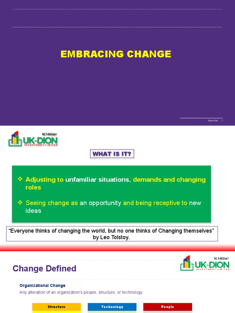 Embracing Change Training | PDF