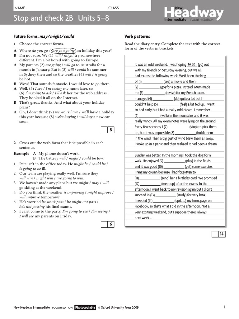Intermediate Check Test - 2b | PDF