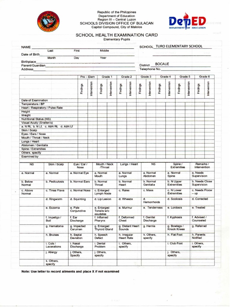 Health Card Template Harap Only | PDF