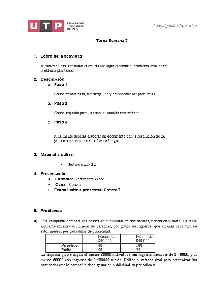 S07 Ejercicios Lingo | PDF | Publicidad | Business