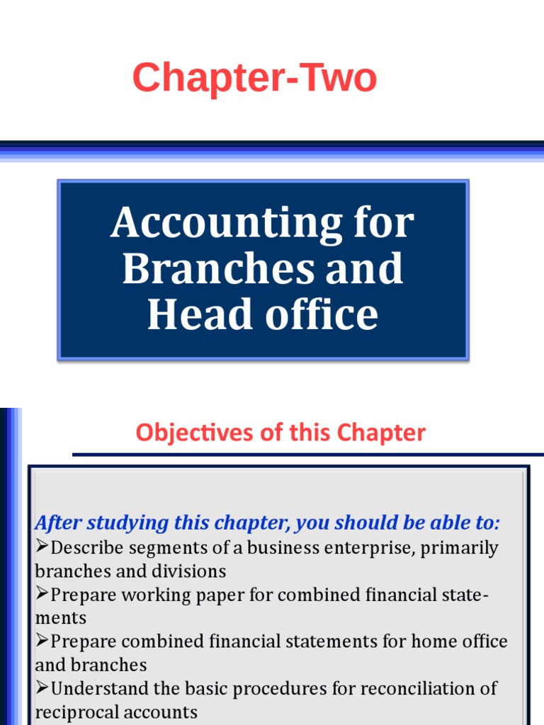 02 Chapter 2 Accounting For Branch and Head Office | PDF
