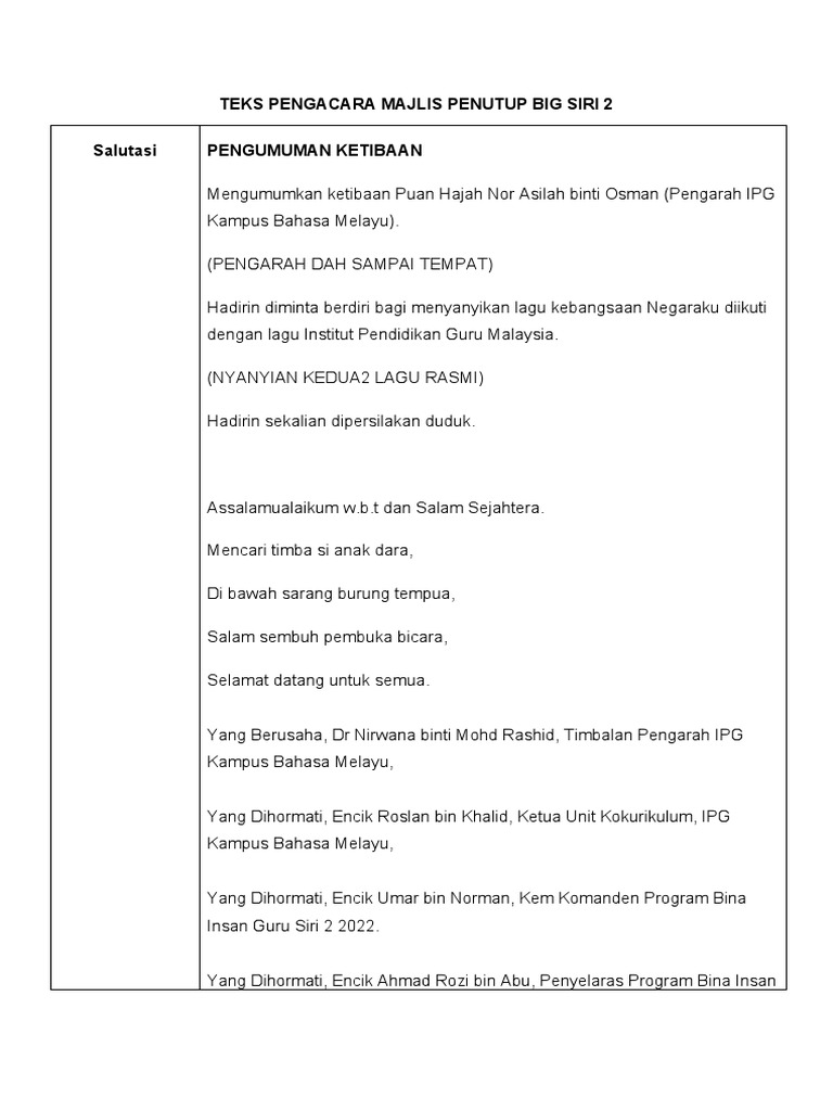 Teks Emcee Edit | PDF