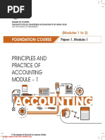 Paper-1 Principles and Practice of Accounting Module 1 - Part1 | PDF