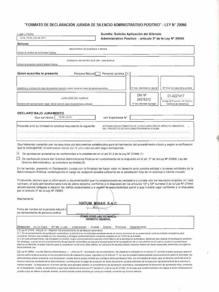 Formato de Declaracion Jurada | PDF | Gobierno | Justicia