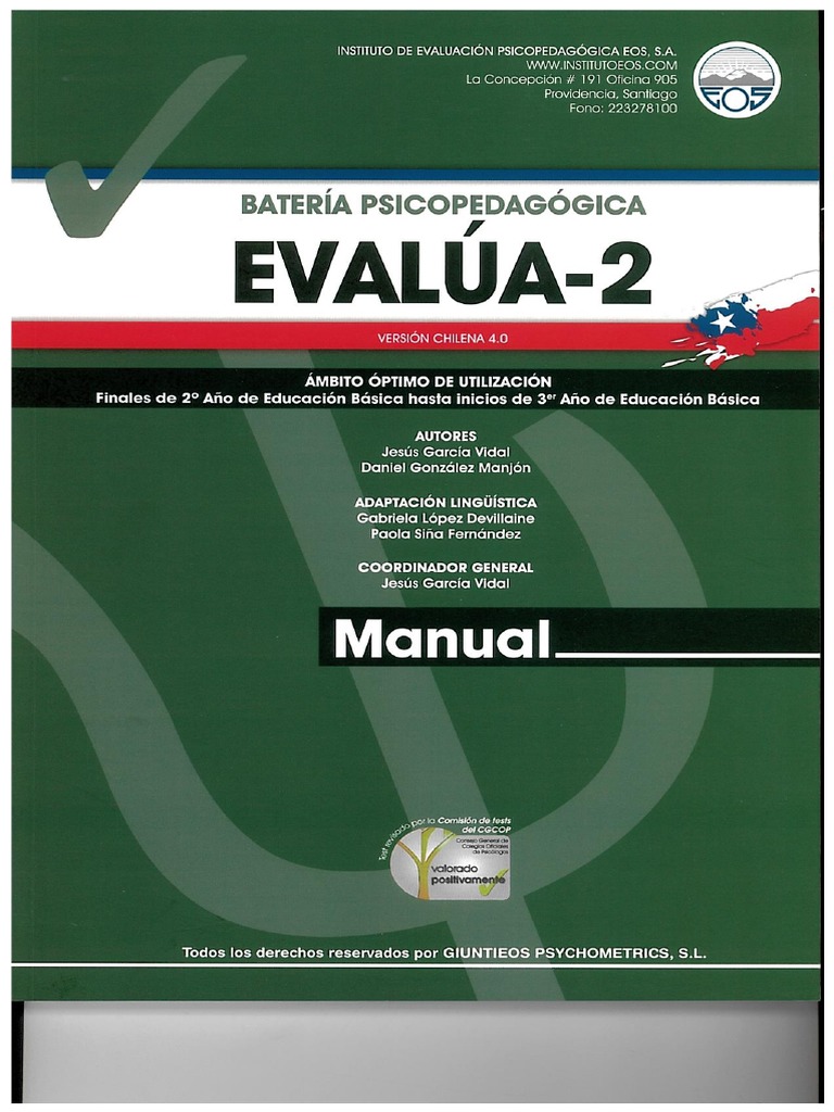 Manual Evalúa-2 | PDF
