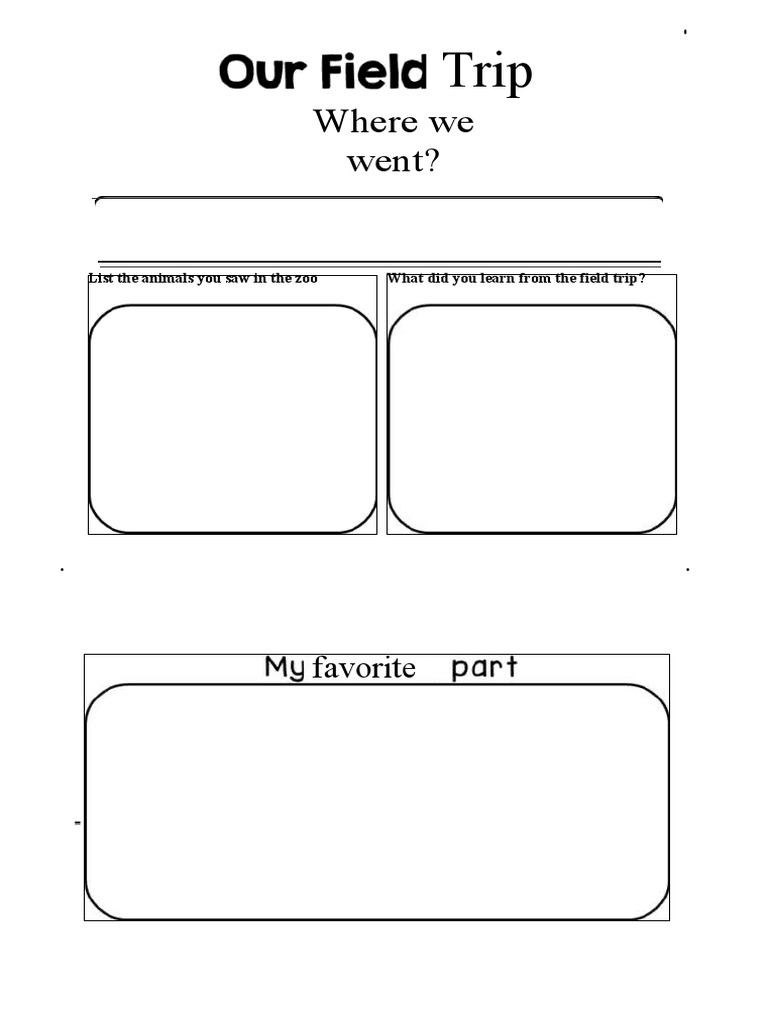Zoo Field Trip REFLECTION WORKSHEET | PDF