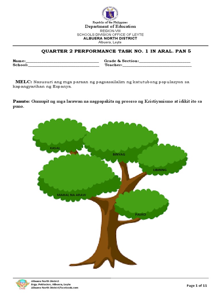 Gr-5-Performance-Task-2nd Quarter MAPEH and ARAL. PAN. | PDF