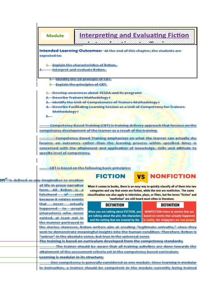 1 Interpreting and Evaluating Fiction | PDF | Educational Technology ...