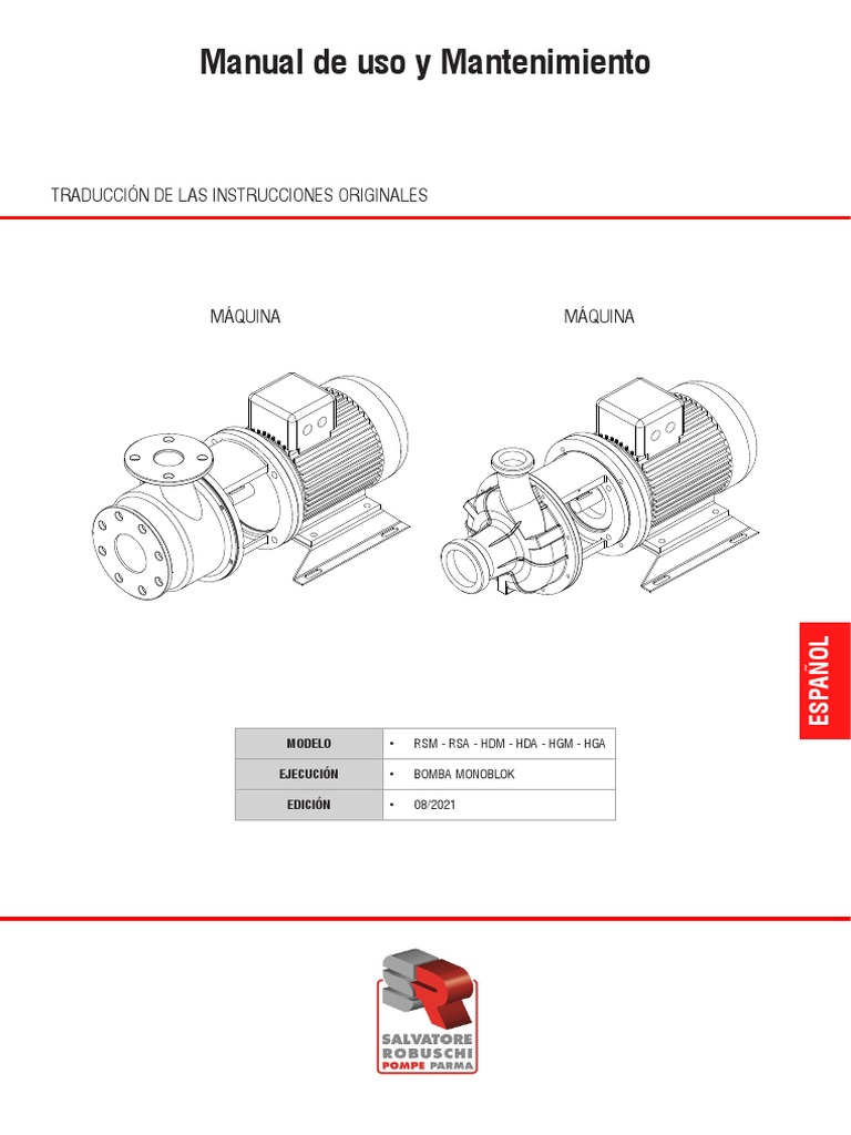 Manuale Di Istruzioni RSM-RSA Monoblocco | PDF | Bomba