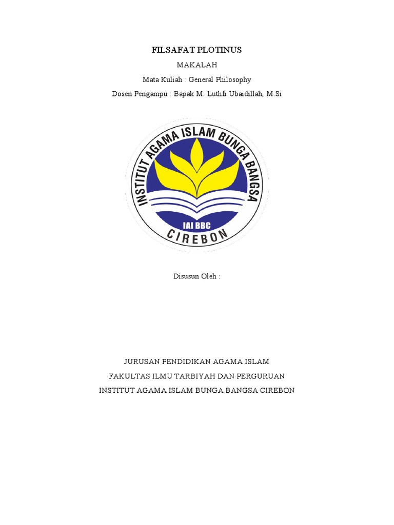 Filsafat dan Teori Emanasi Plotinus | PDF