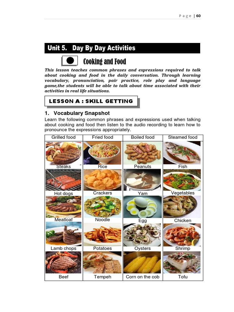 Cooking & Food Conversation Lesson | PDF | Question | English Language