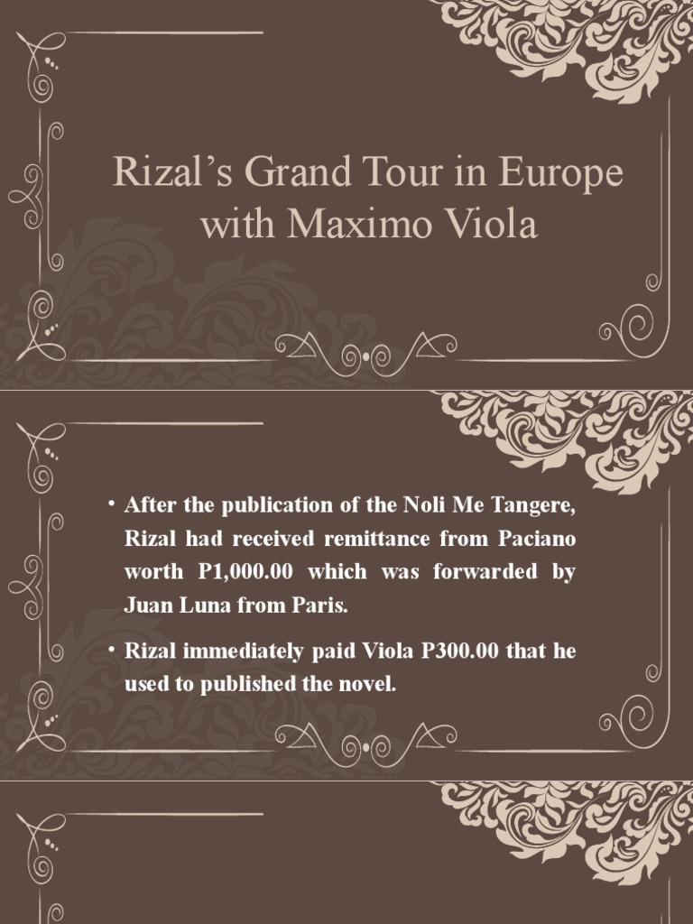 CHAPTER 9 - Rizal's Grand Tour in Europe With Maximo Viola | PDF