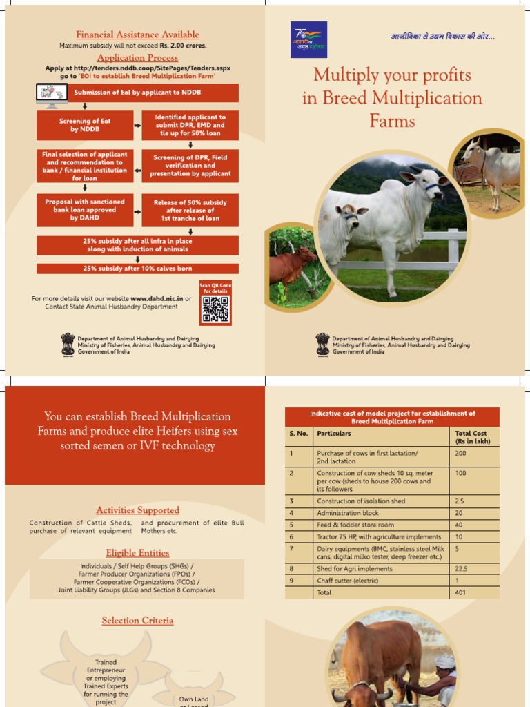 Breed Multiplication Farm Entrepreneurship Scheme English | PDF