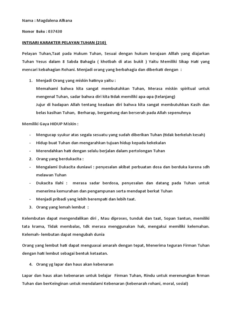 Karakter Pelayan Tuhan Pdf