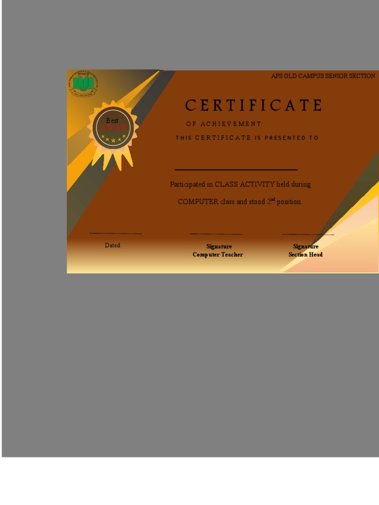 Certificate | PDF