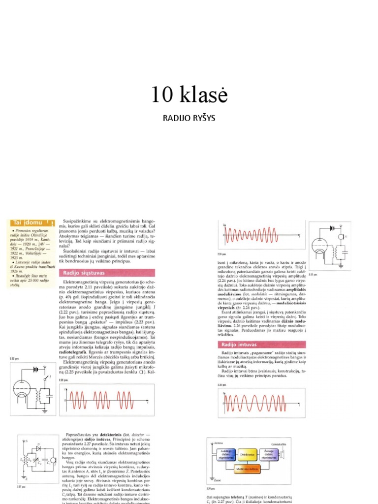 10 Klase Radijo Rysys | PDF