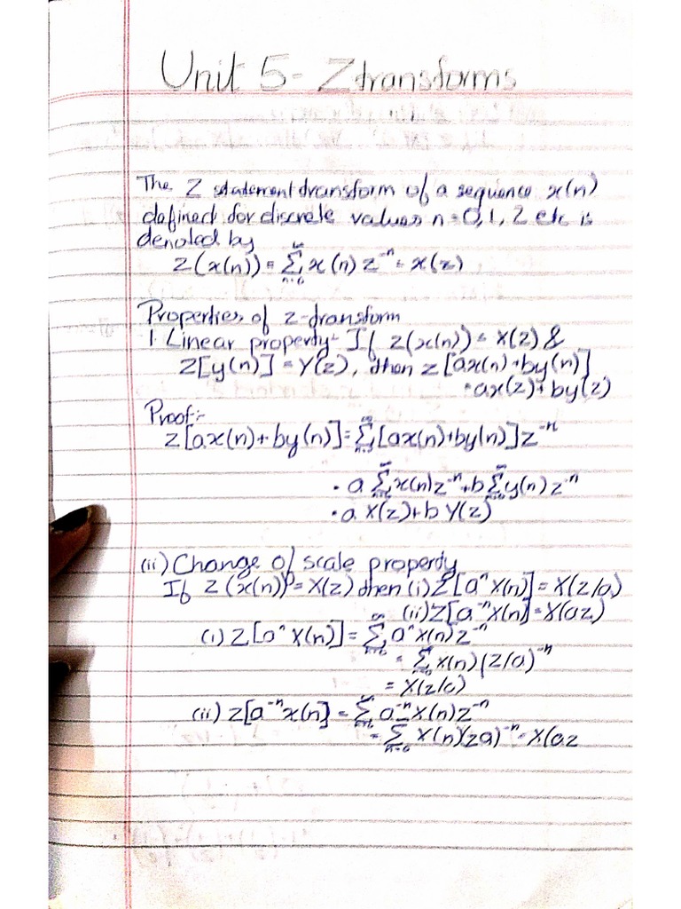 Z Transforms Notes | PDF