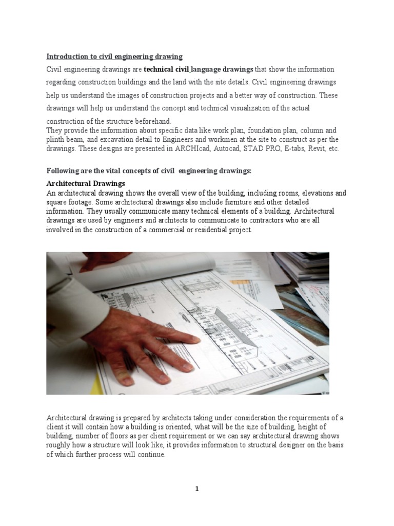 Civil Engineering Drawing Essentials | PDF | Real Estate | Design
