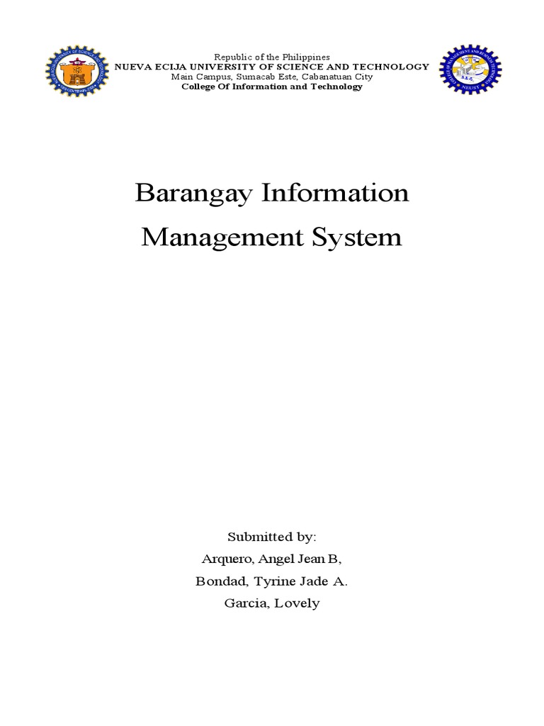 Simple Barangay Information Management System | PDF | Information ...