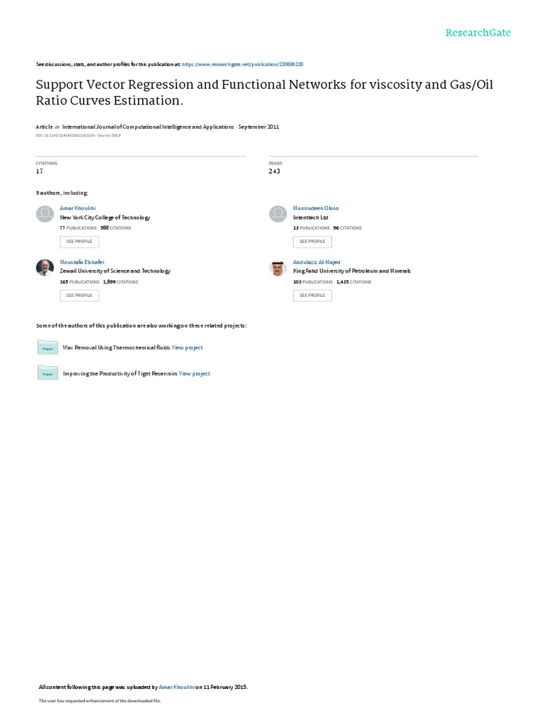 Support Vector Regression and Functional Networks | PDF