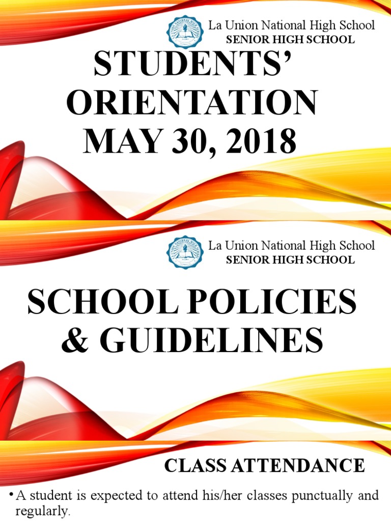LUNHS Senior High School Policies | PDF | Blouse | Trousers