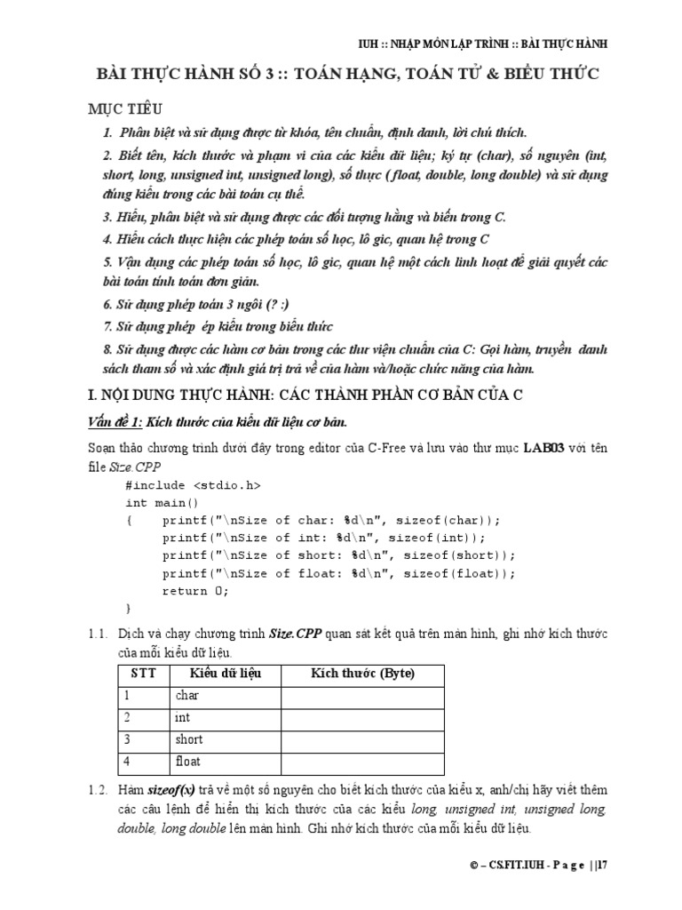 (NMLT) (Lab) (n03) Operators - Expression | PDF (NMLT) (Lab) (n03) Operators - Expression | PDF
