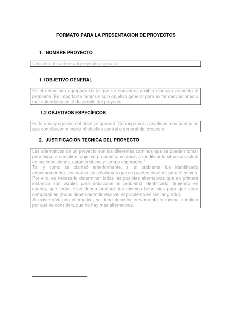 Formato de Proyecto | PDF